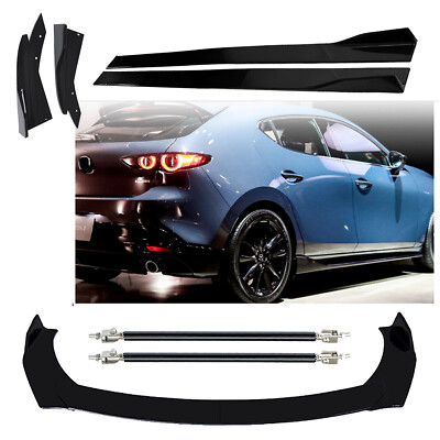 Front Bumper Lip Spoiler Splitter Side Skirt For Mazda 2 3 5 Body ...