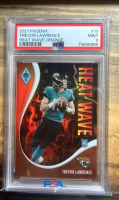 2021 Phoenix Trevor Lawrence RC Heat Wave Orange /99 PSA 9 #13 Pop 7 | eBay