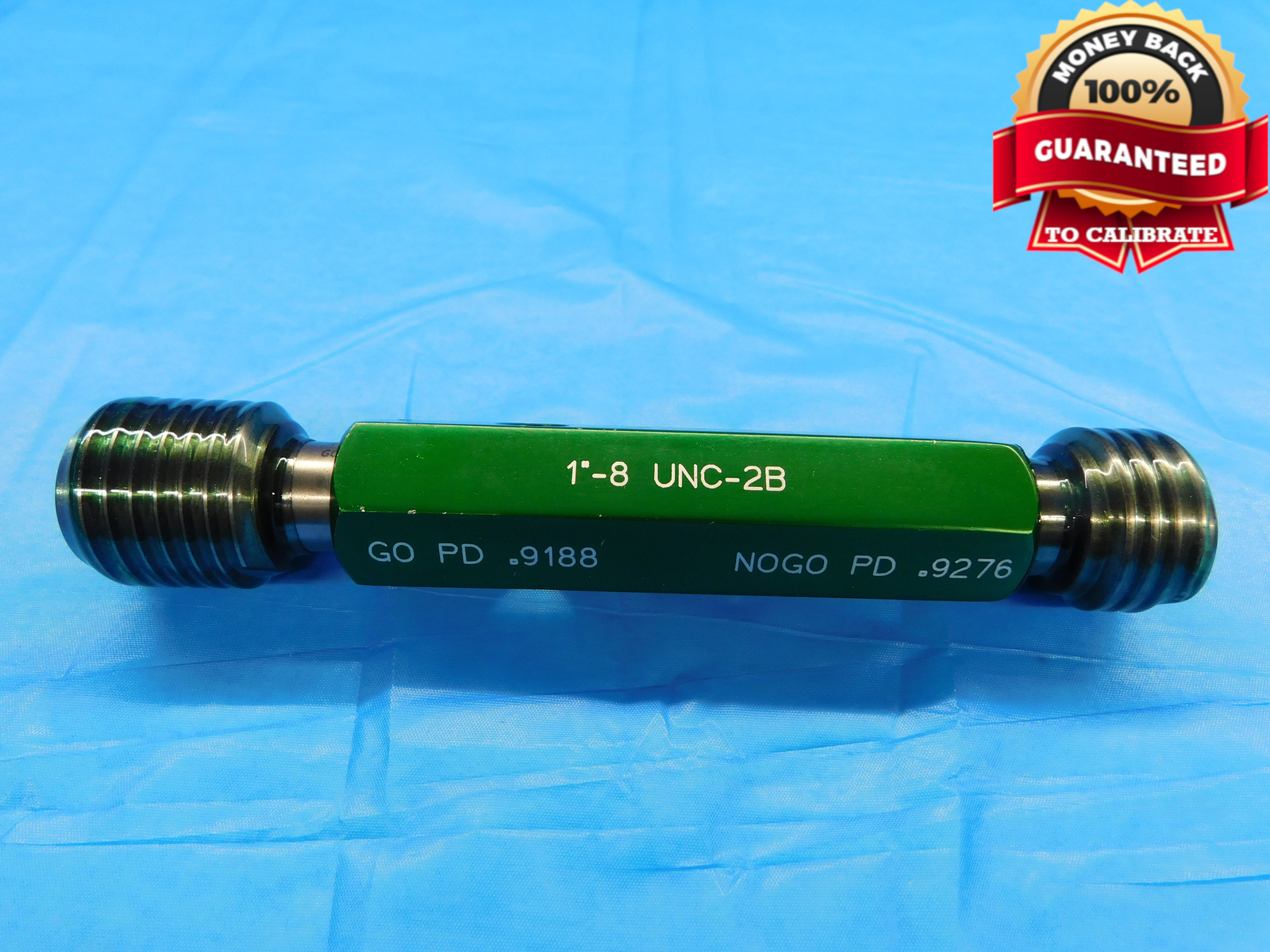 1" 8 UNC 2B THREAD PLUG GAGE 1.0 1.00 1.000 GO NO GO P.D.'S = .9188 ...