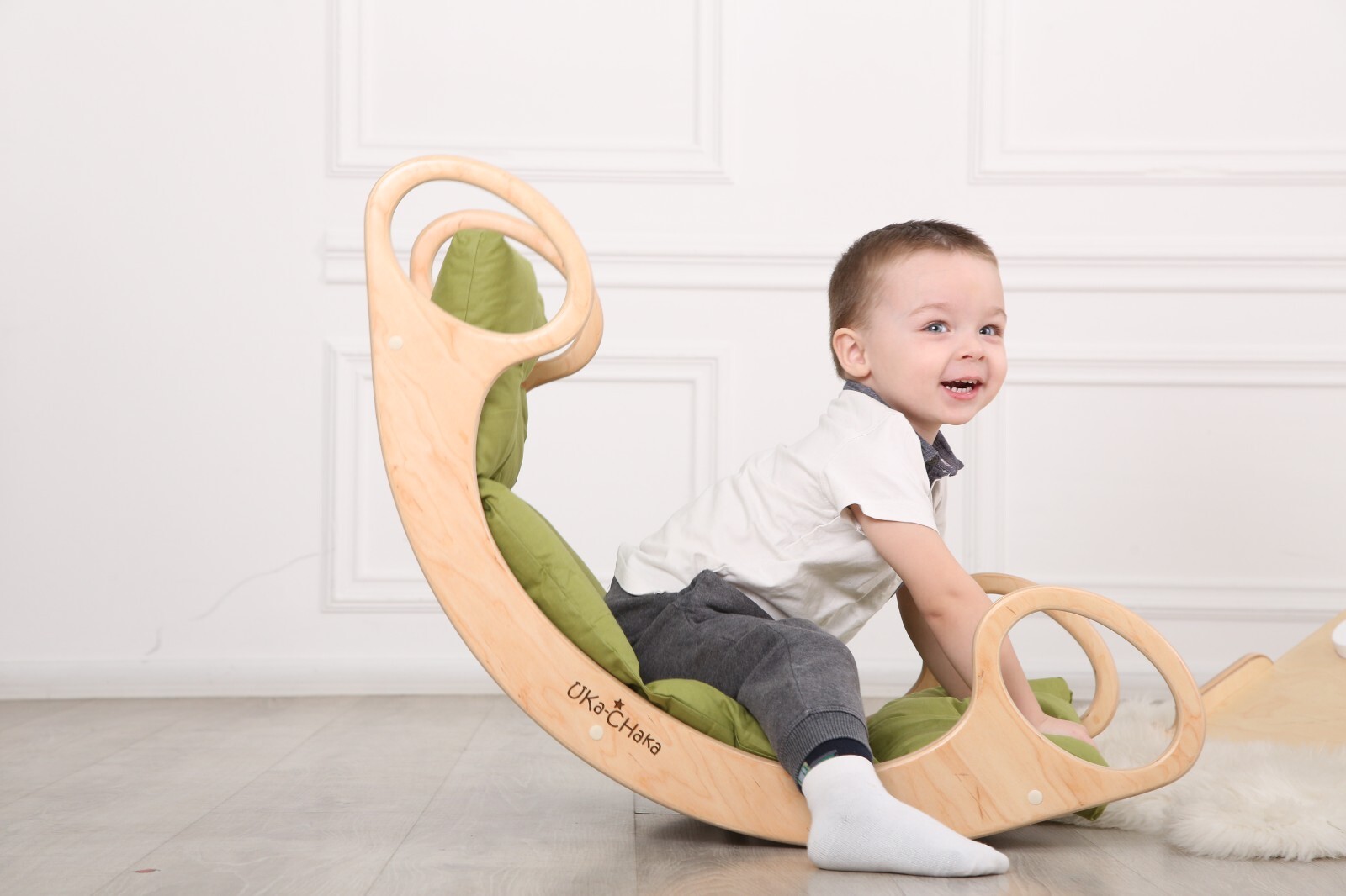 Montessori Child Rocking Bed, Wooden Rocking Play, Wooden Rocking Chair ...