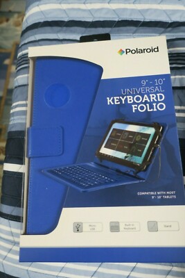 Polaroid Blue 9" - 10" Universal Keyboard Folio Stand w/Micro USB ...