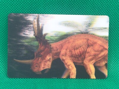 Styracosaurus Dinosaur 3D card 1999 Shinzen Takeuchi Japanese very rare ...