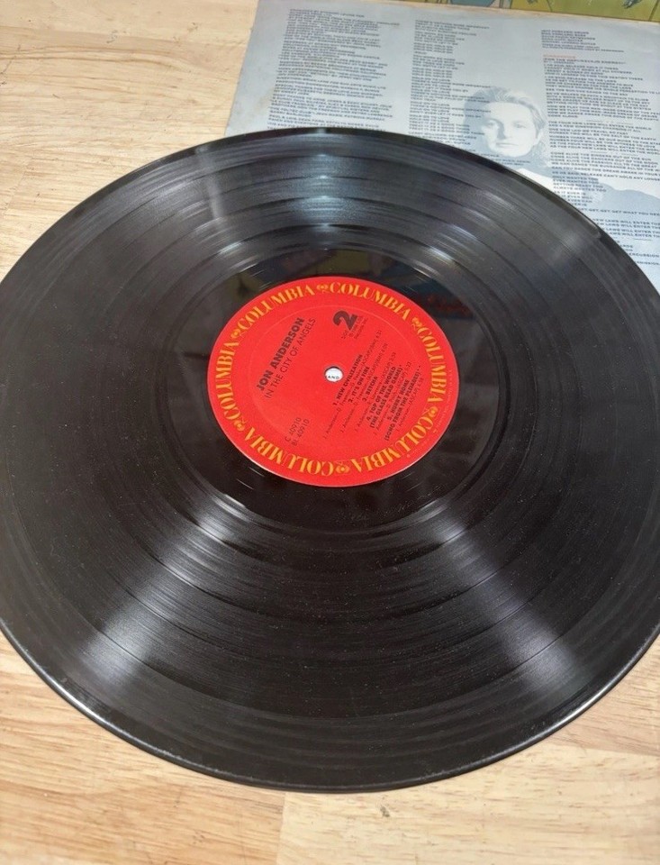 ⭐️Jon Anderson LP-In The City Of Angels-1988-Columbia-Lyric⭐️Inner ...