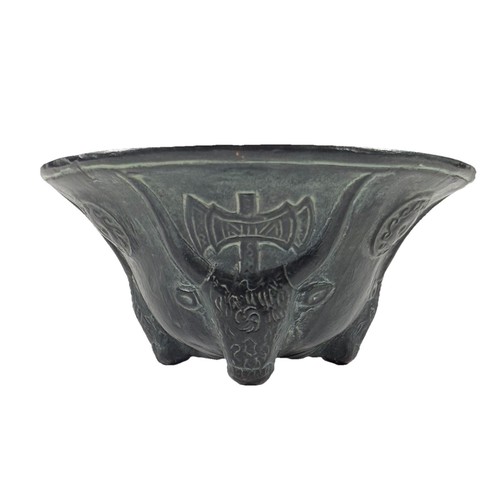 Greek Pottery Taurus Bull Vase Cup Bowl w12cm Mythology Gods MCM | eBay
