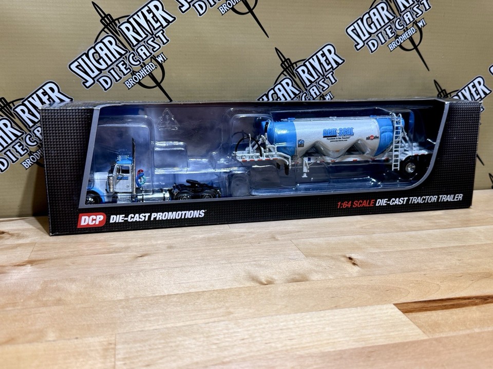 Dcp 1/64 Peterbilt Day cab and 3 Bay Pneumatic Trailer Semi Truck Farm ...