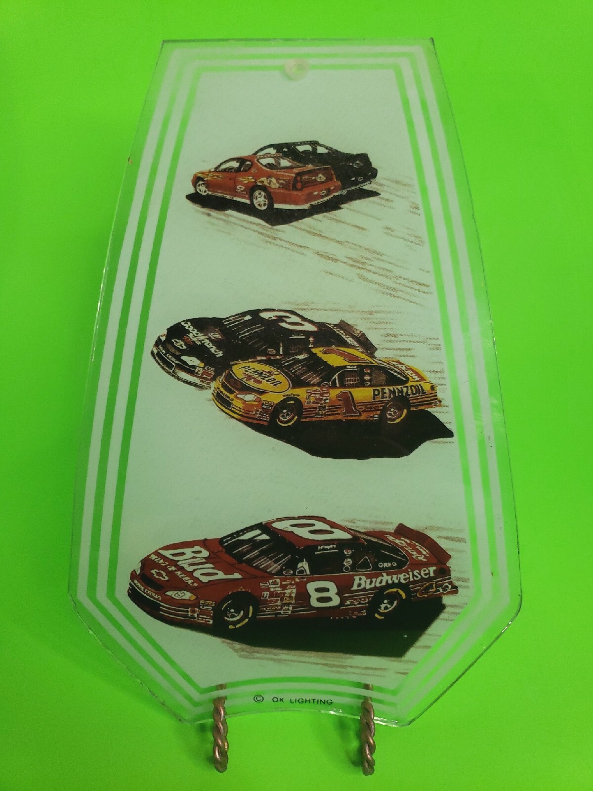 OK lighting Nascar Lamp shade Glass panel replacement See description ...