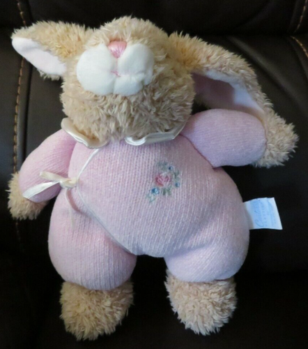 12" CARTER'S CLASSICS PINK EASTER BUNNY RABBIT RATTLE STUFFED ANIMAL ...