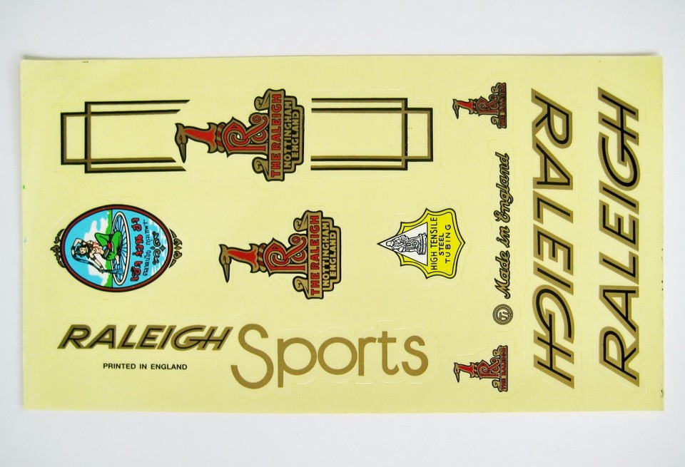 RALEIGH DECALS BICYCLE VINTAGE BIKE STICKER SPORTS RALEIGH STICKER ...