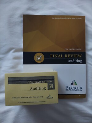Becker CPA Exam Review AUDITING Flashcards and Study Guide | eBay
