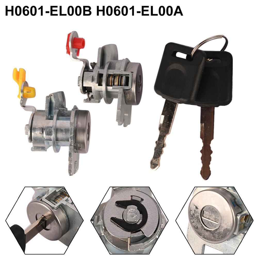 Left + Right Door Lock Cylinder w/ Keys For Nissan Versa H0601-EL00B ...