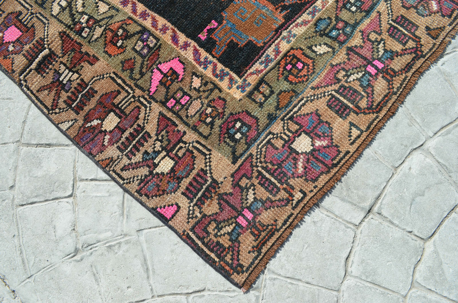 6x12 Rug Hand Knotted Area Rug Turkish Tribal Large Runner Rug actual ...