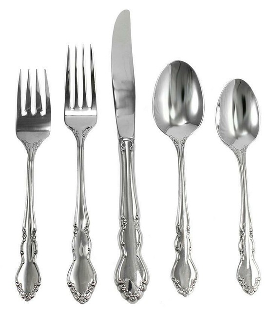 60pcs ONEIDA Dover #766 Stainless Heirloom Glossy 5pc Place Settings for 12 for sale online | eBay