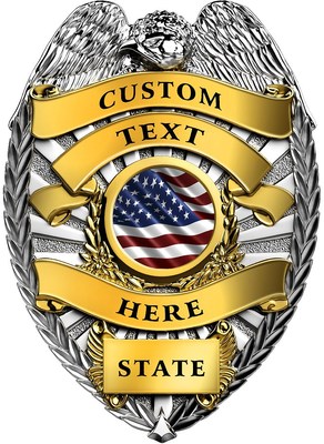 Custom police badge vinyl graphic decal sticker style 2 | eBay