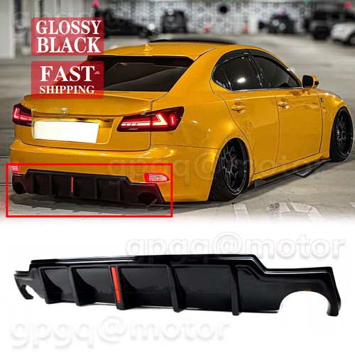 For Lexus IS250 IS350 06-13 JDM Painted Add On Rear Bumper Diffuser W ...