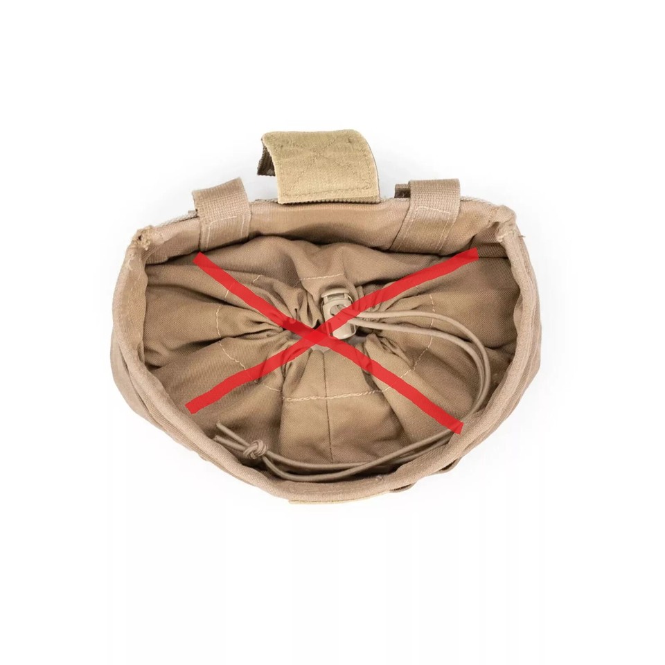 USMC Roll-Up Dump Pouch FAIR- Marine Corps Coyote Brown Pouch Empty ...