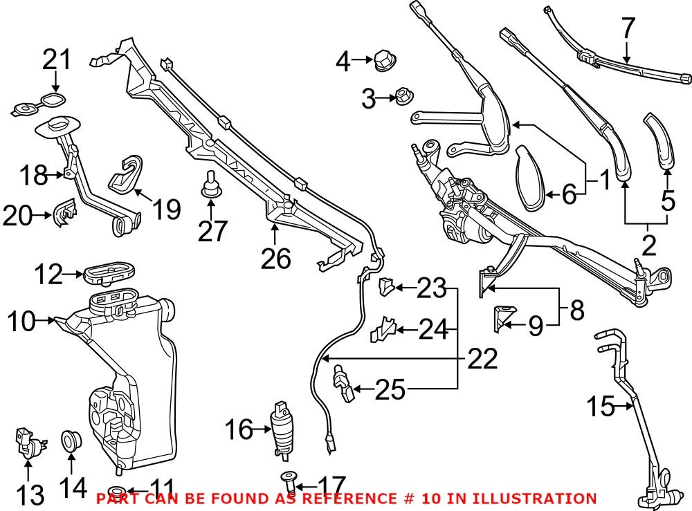 Genuine OEM Washer Fluid Reservoir for Mercedes 2058690220 | eBay