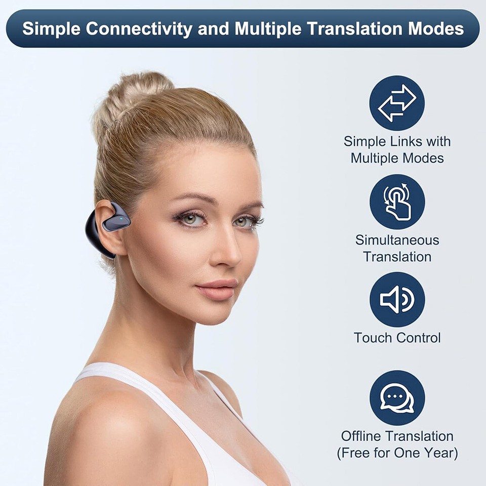 144 Language M8 Translator Earbuds Wireless Bluetooth Two Way ...