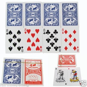 2X Quality Professional Plastic Coated Playing Cards Poker Full Size ...