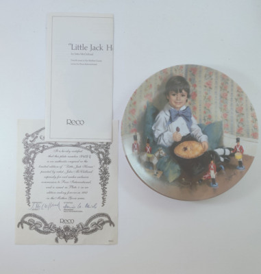 B2G1 Mother Goose "Little Jack Horner" Plate John McClelland w/ Box ...