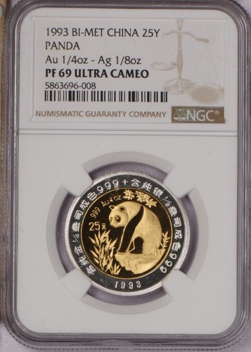 1993 Gold & Bi-Metallic Panda 5-Coin Set NGC PF69 Ultra CAmeo | eBay