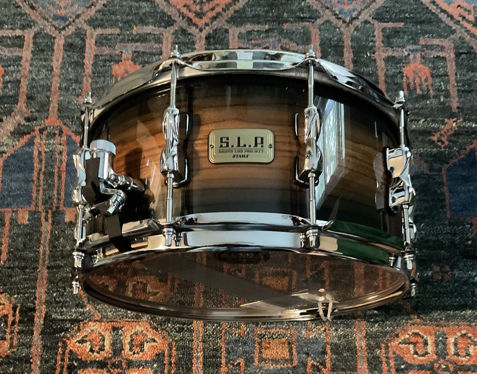 Tama SLP Bubinga/Maple Snare Drum 14x6.5 Midnight Zebrawood Burst | eBay