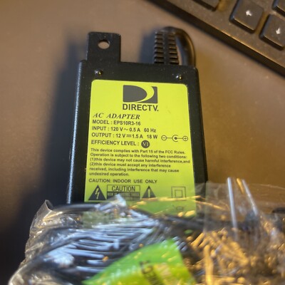 DirecTV AC Power Adapter EPS10R3-16 120V .5A 60Hz 12V 1.5A 18W Tested ...