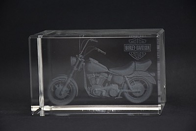Harley Davidson Logo Motorcycle 3D Ghost Image Iceberg Paperweight ...