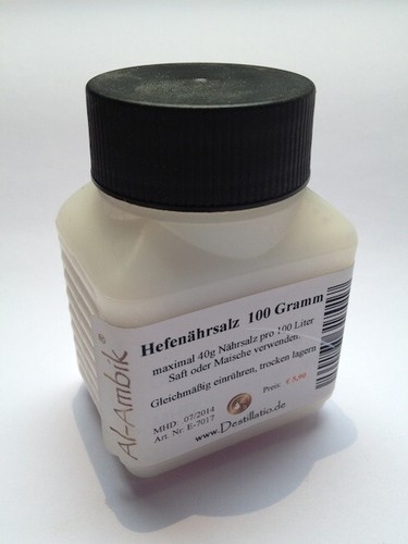 MoonshinersChoice Hefenährsalz | 100 Gramm = 500 Liter | für alle Hefen ...