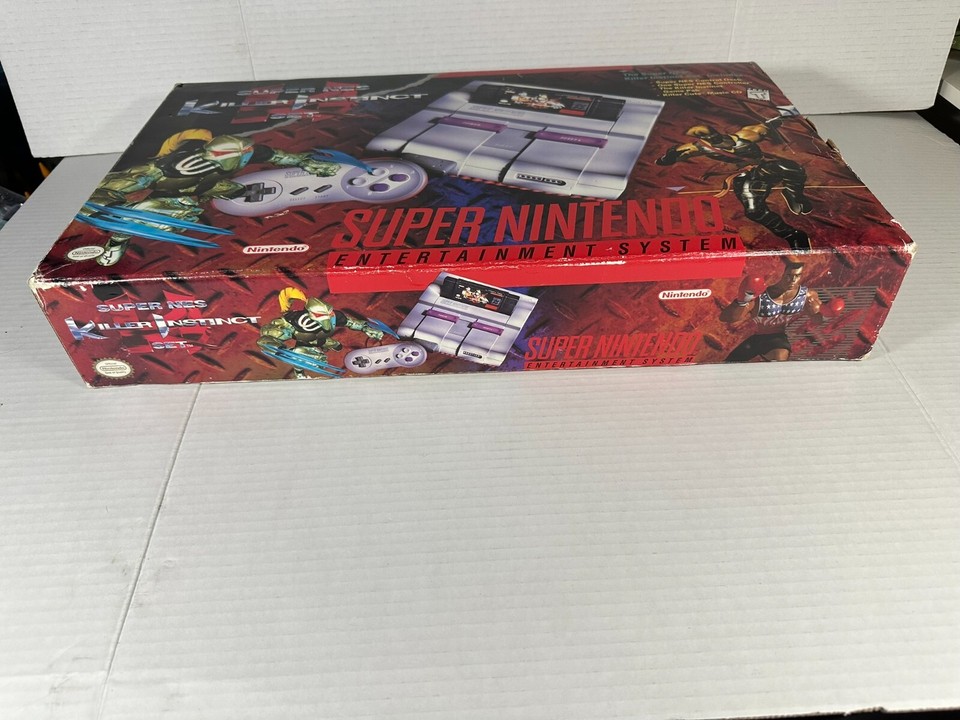 SNES Super Nintendo Killer Instinct Console Bundle Complete w/ Box and ...