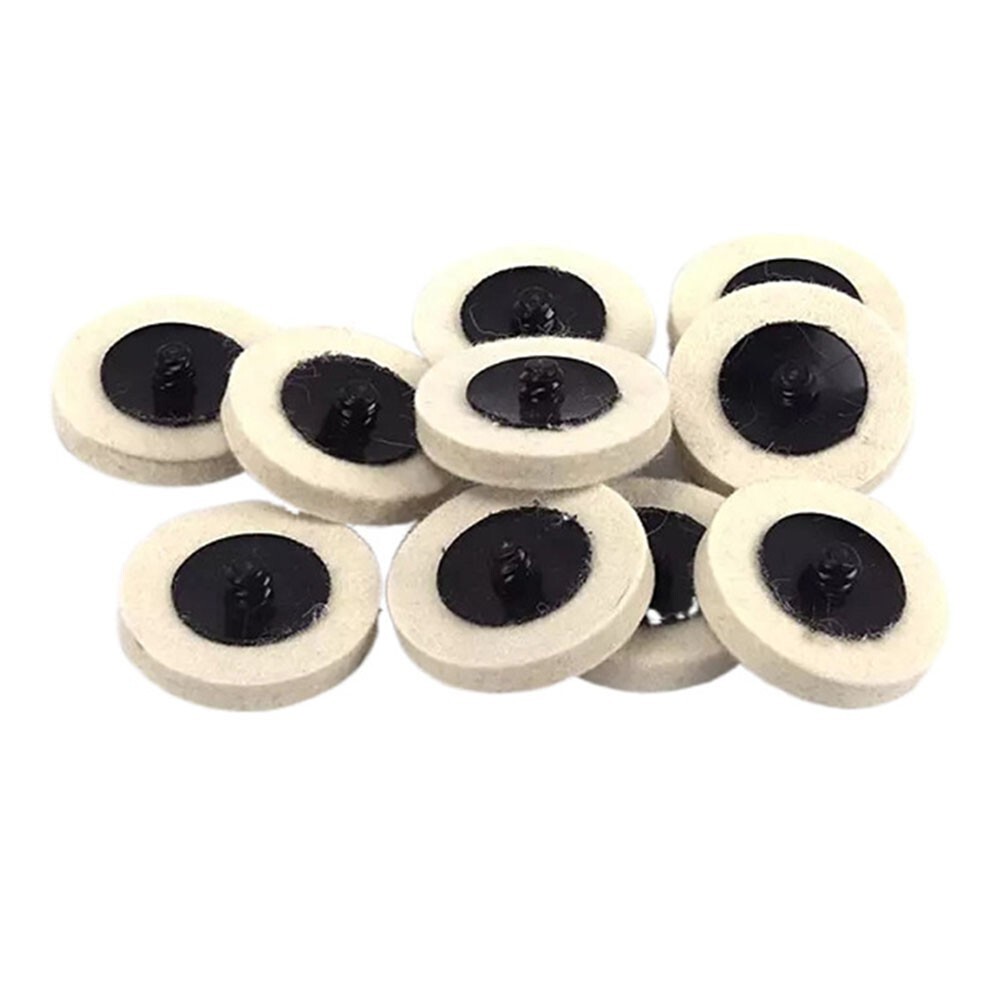 Professional Grade 3 Wool Roll Lock Polishing Disc 10PCS Sanding Pads ...