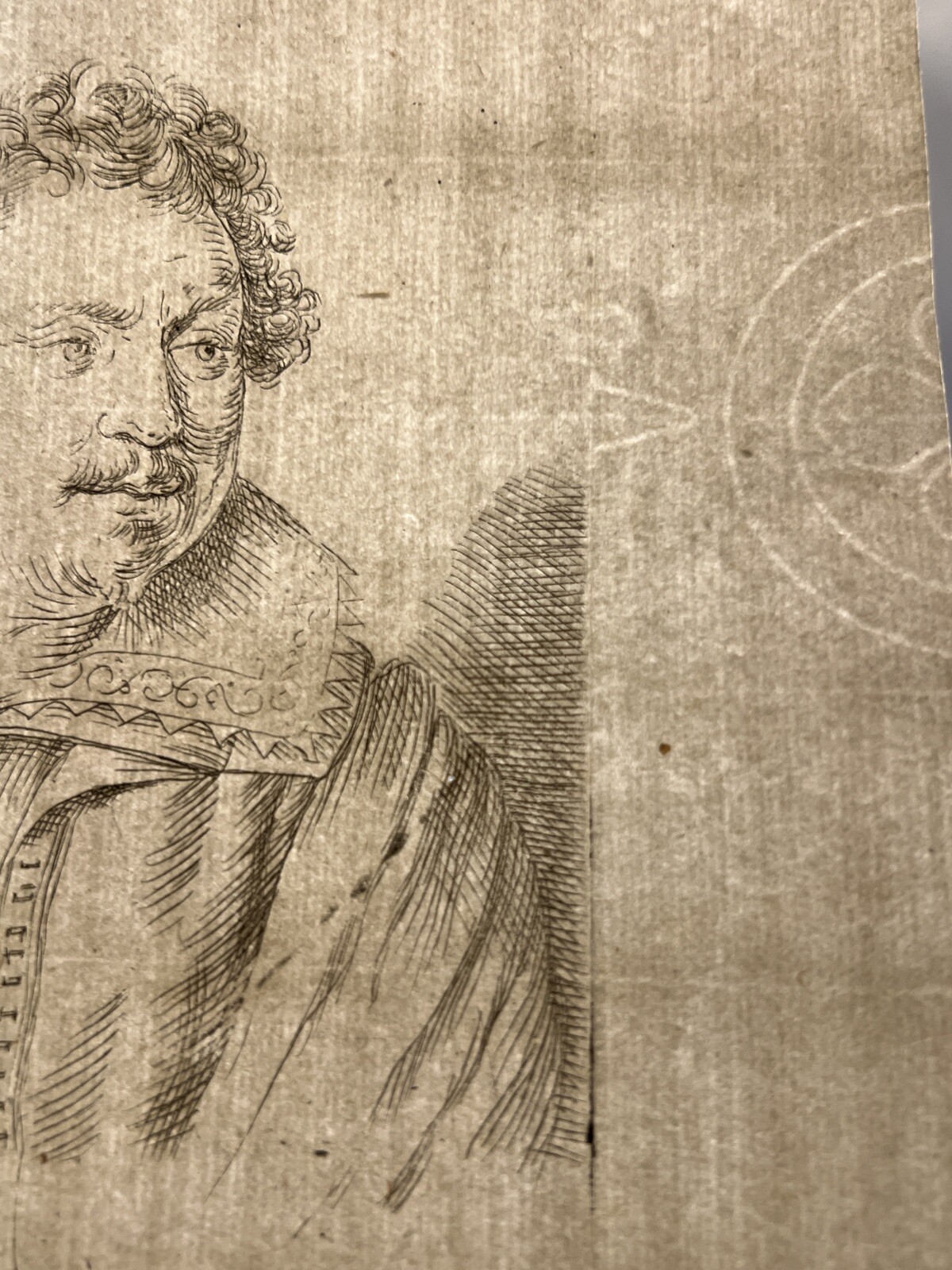 Antique Original Etching Engraving Of Man By Italian Baroque Ottavio ...