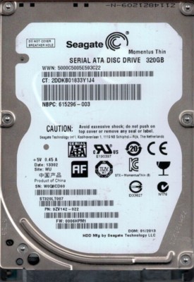 ST320LT007 P/N: 9ZV142-022 F/W: 0006HPM1 WU W0Q Seagate 320GB | eBay