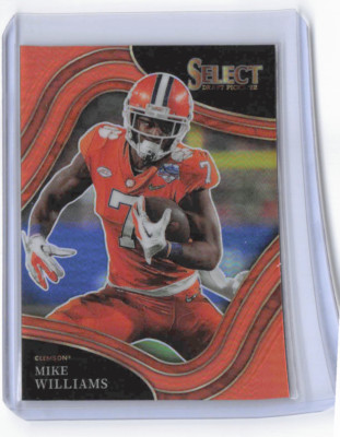 2022 Panini Select Draft Picks Field Level Mike Williams Orange 24/49 ...
