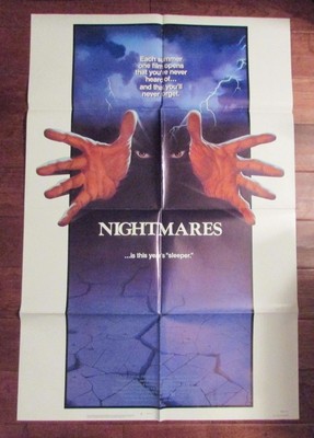 1983 NIGHTMARES Original Movie Poster 1-SH 27x40 VG/FN Cristina Raines ...