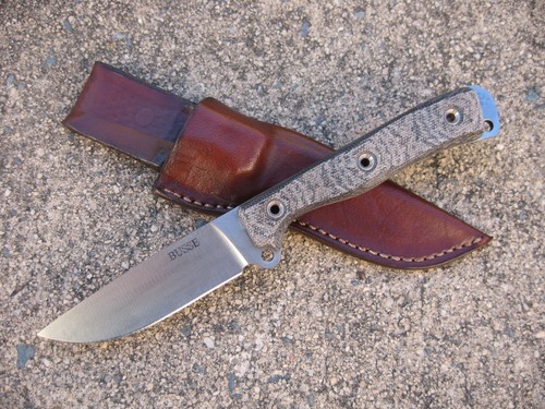 Busse Combat Knife MINI MEAN STREET Custom Molded Leather Knife Sheath ...