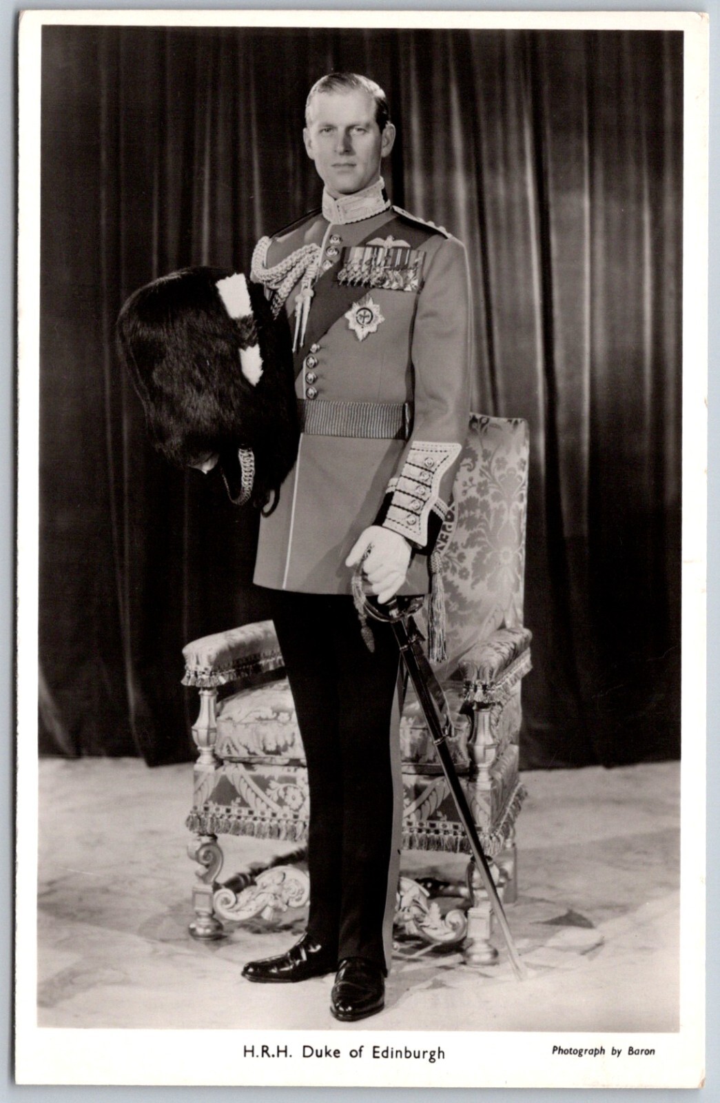 Postcard RPPC HRH Duke Of Edinburgh Prince Philip Baron Photo RF01 | eBay