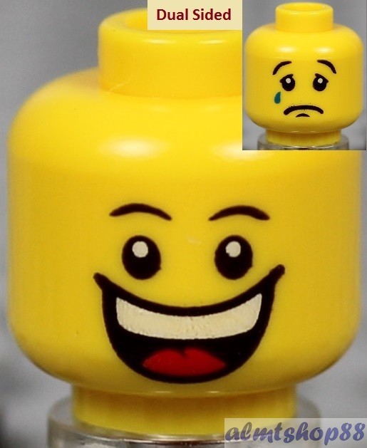 LEGO - MALE Minifigure Heads - PICK YOUR STYLE - Yellow Flesh Faces ...