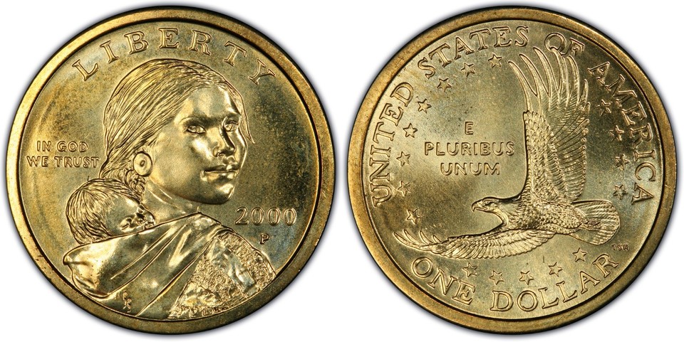 (TWO) 2000 P Cheerios Sacagawea Dollar -Uncertified in MS60+ Rare ...