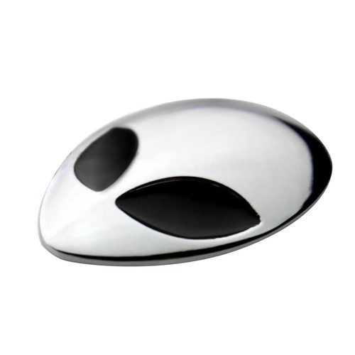 2x Full Metal 3D Alienware Alien Head Auto Logo Sticker Badge Emblem ...