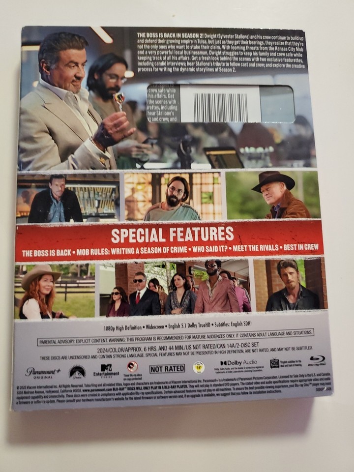 TULSA KING SEASON TWO BLU-RAY WITH SLIPCOVER, LOT D4, | eBay