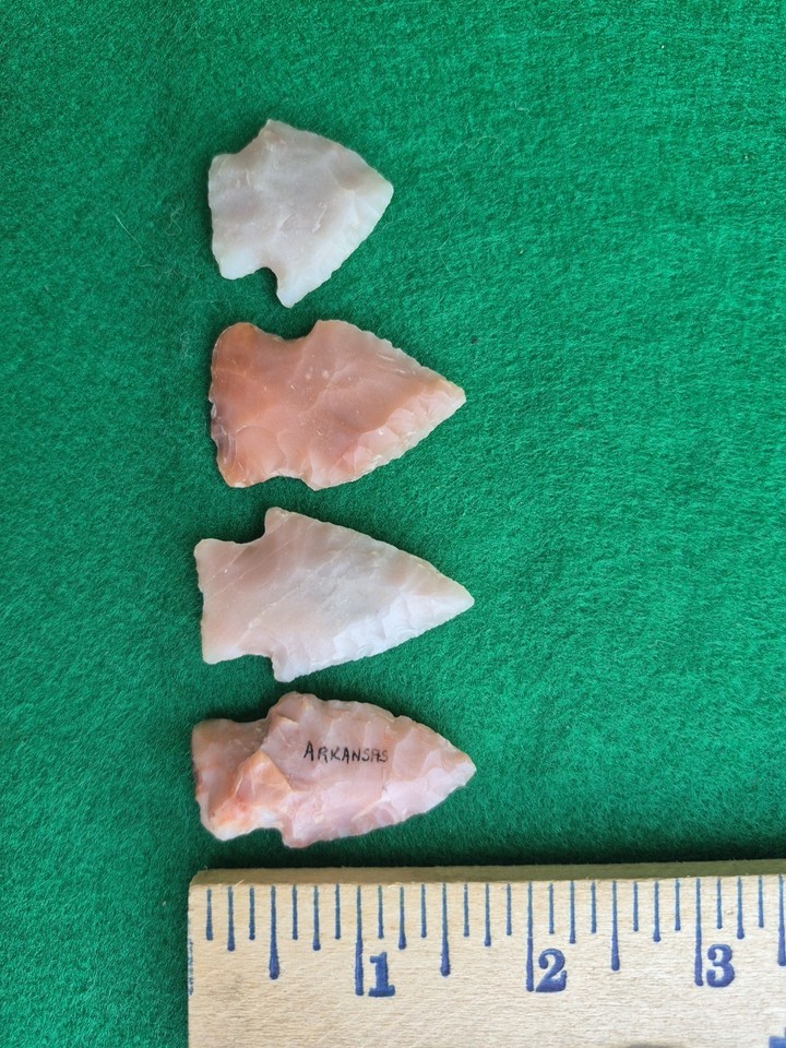 4x NOVACULITE ARROWHEADS ARKANSAS Authentic Indian Artifacts | eBay