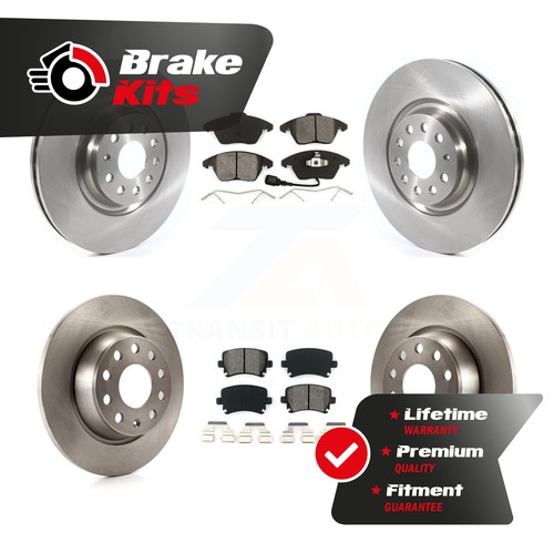 Front Rear Brake Rotors & Semi-Metallic Pad Kit For 2009-2012 ...