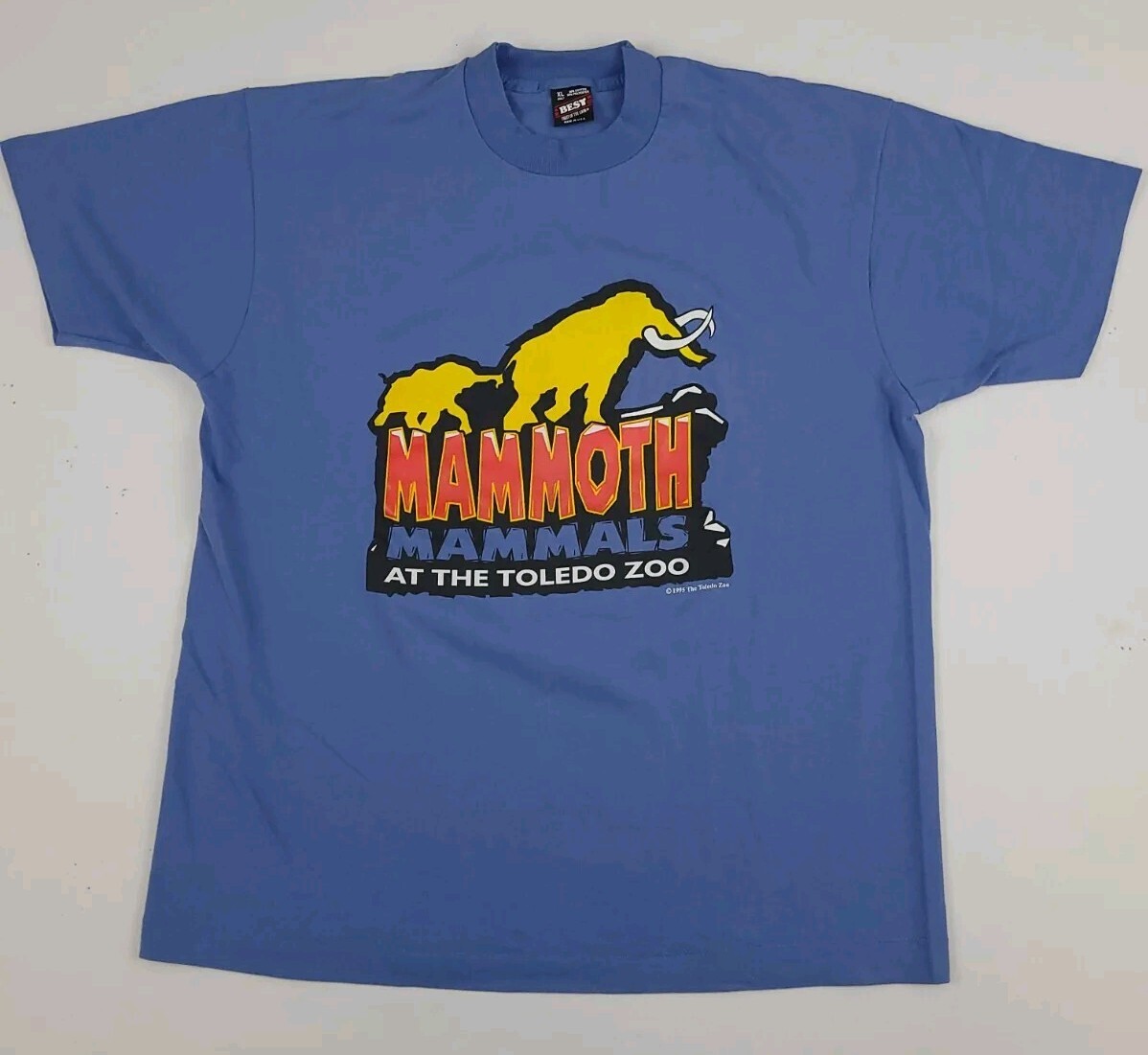 Vintage 1995 Toledo Zoo Mammoth Mammals Print T Shirt… - Gem
