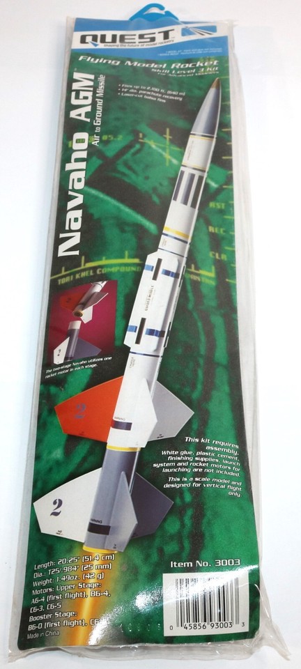 🚀 Quest Navaho AGM (#: 3003) Air to Ground Missile / Model Rocket _NEW_ ...