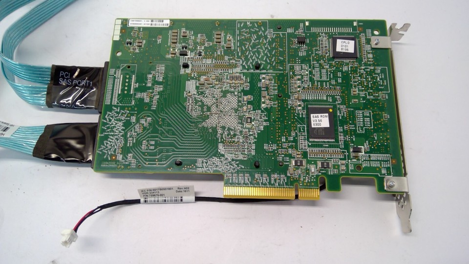 HP 761880-001 Smart Array P840 12Gb 2-Port SAS 726899-001 w/4GB kit and ...
