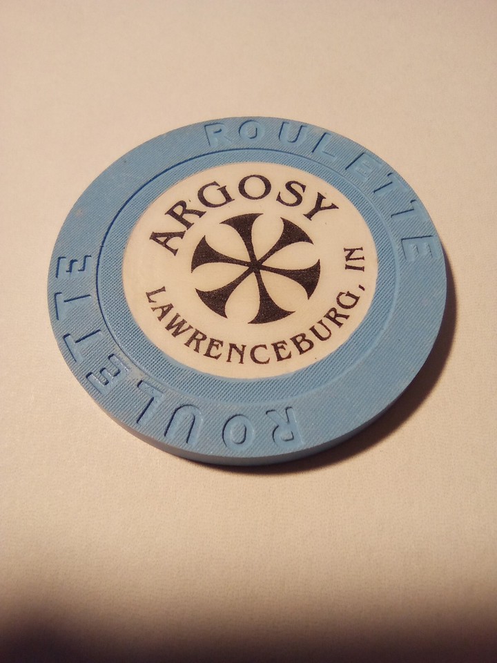 ARGOSY CASINO LAWRENCEBURG, IN. ROULETTE CHIP GREAT FOR VINTAGE ...