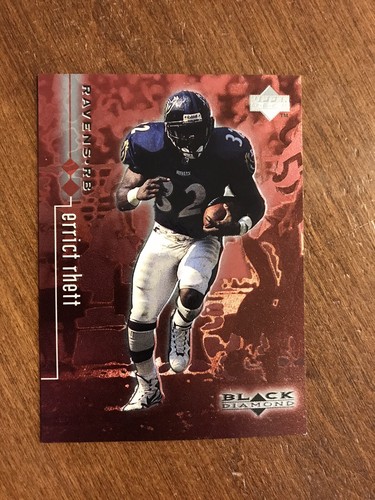 Errict Rhett 1998 Upper Deck Black Diamond Double #8 Baltimore Ravens ...