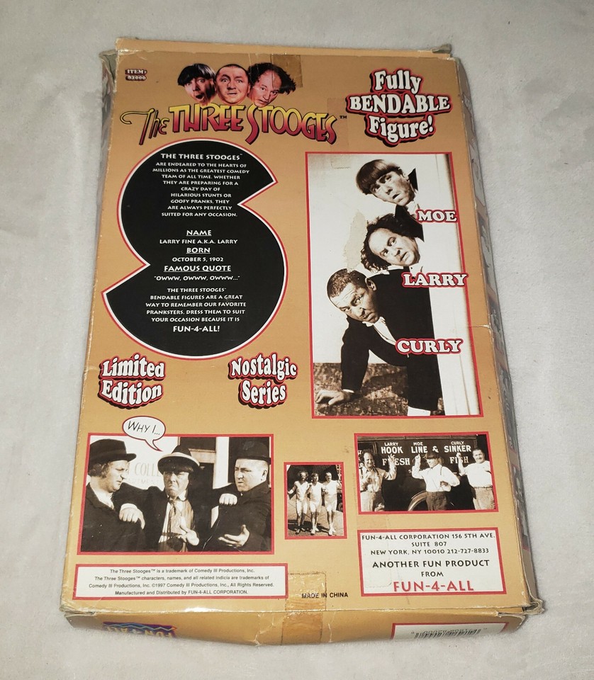 Three Stooges Limited Edition Fully Bendable Larry Figure | eBay