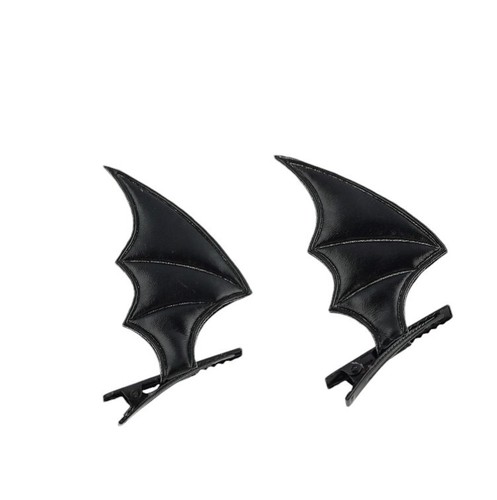 NEW Mini Black Vampire Bat Wings Hair Clips Set of 2 Hair Accessories ...