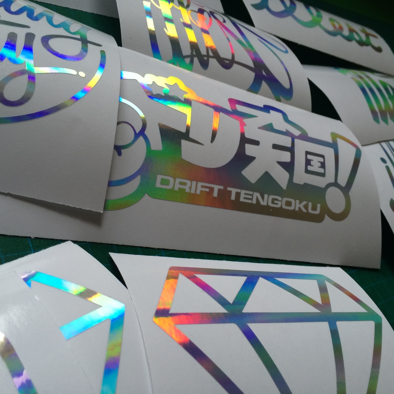 Drift Tengoku Japan Oil Slick Chrome Decal Sticker JDM Van Car Window ...